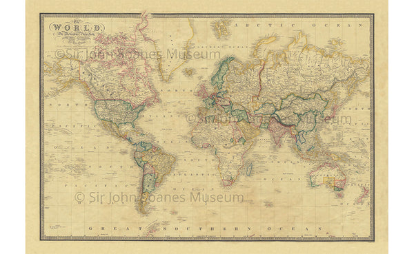 Map of the World in 1861 – Soane Shop